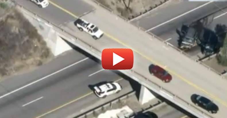 Cops Shoot at a Fleeing Vehicle in Traffic from a Helicopter, Causing ...