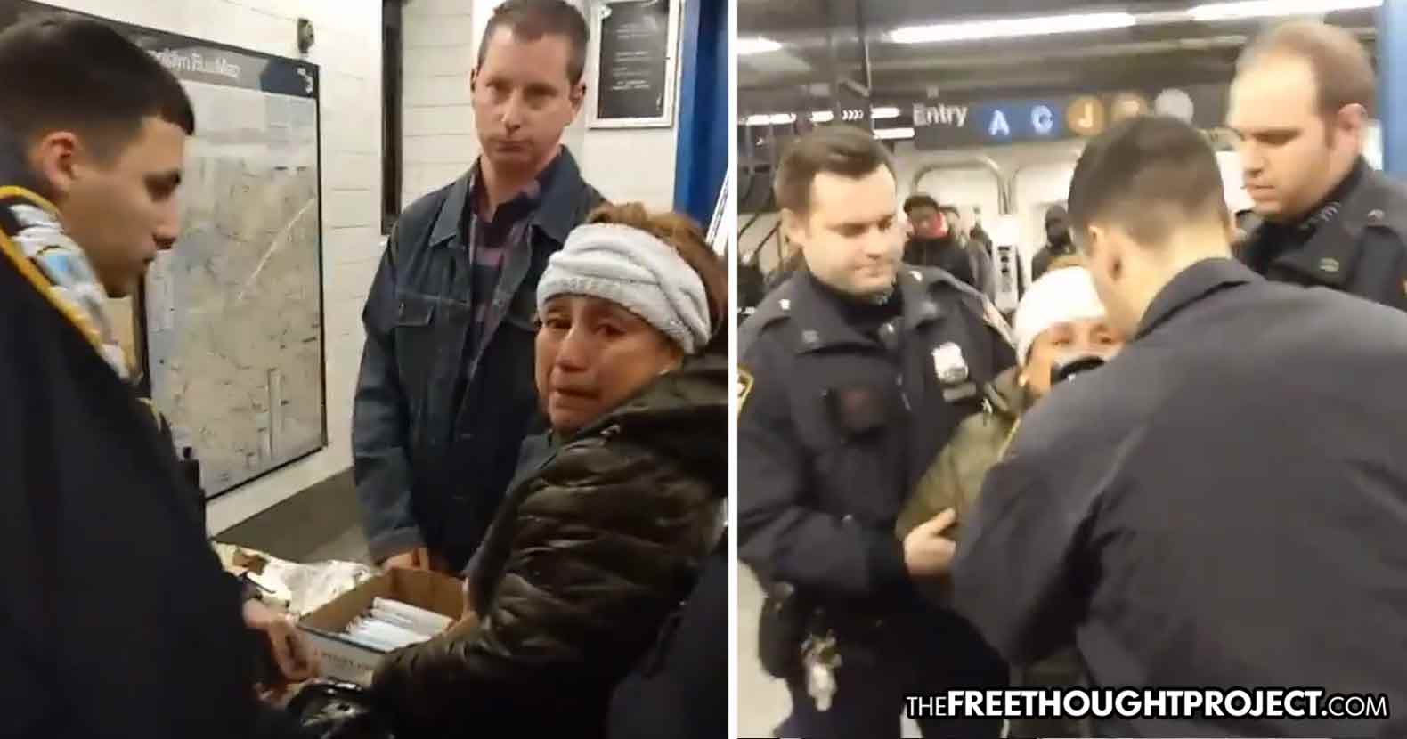 Infuriating Video Shows Cops Swarm Woman, Kidnap Her for Selling Churros
