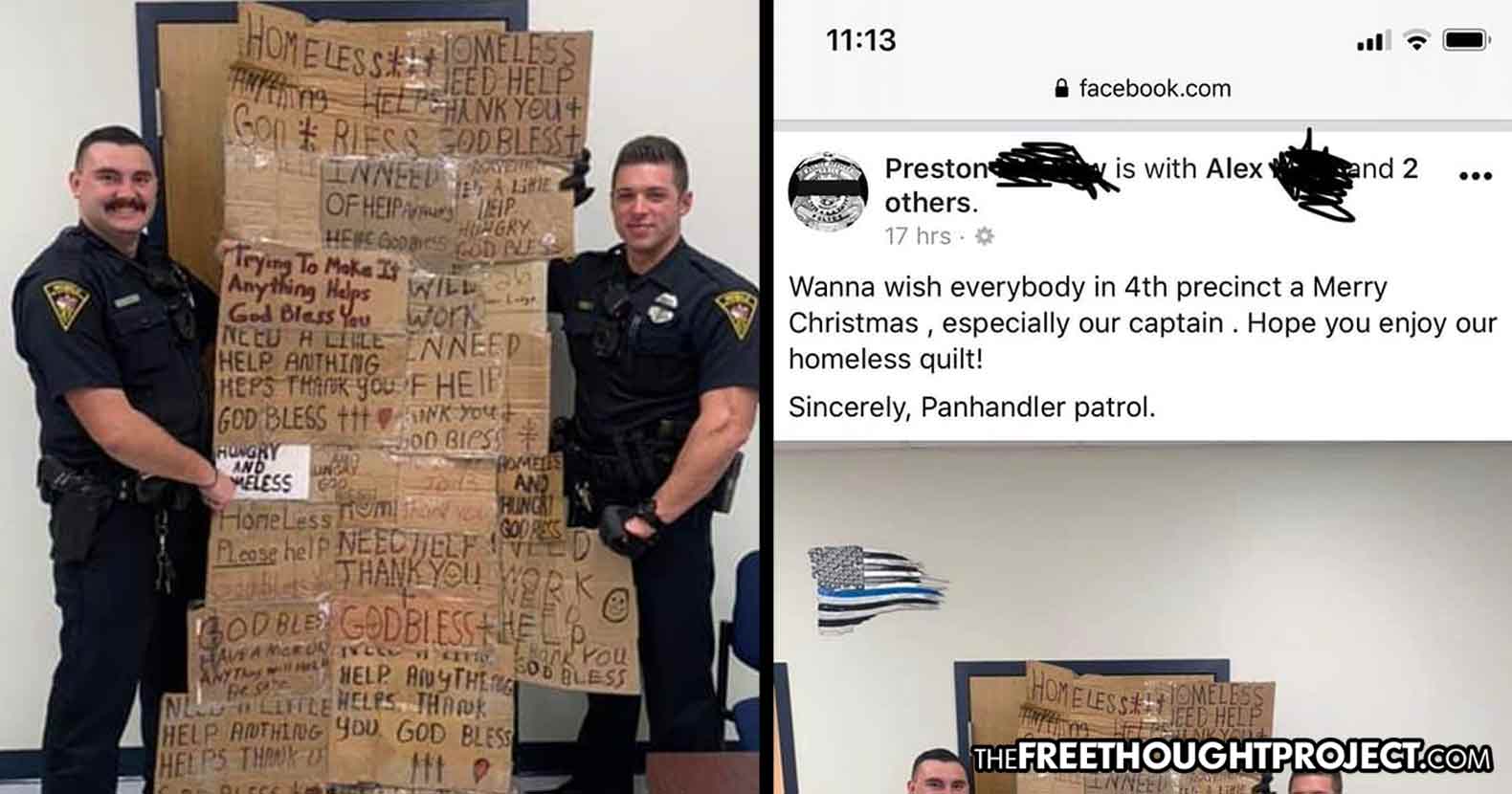 Cops Proudly Brag About Terrorizing the Poor During Christmas with ...