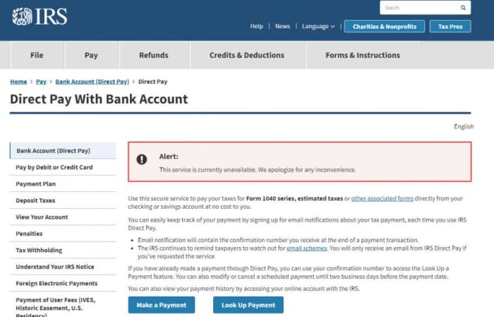 IRS E-File and Payment Systems Crash Hours Before Tax Day Deadline ...