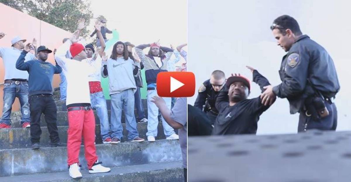 Swarms of Cops with Guns Drawn, Raid Music Video Set, Unlawfully Cuff ...
