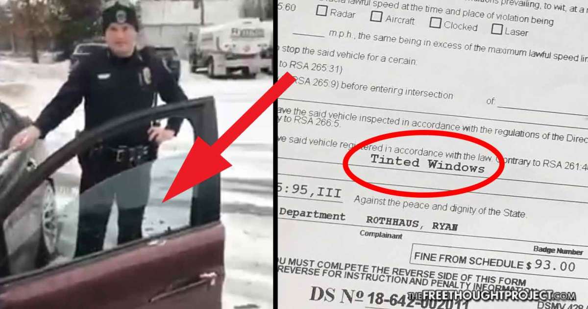 EXCLUSIVE: Cop Pulls Man Over, Tickets Him for Illegal Tint—But His ...