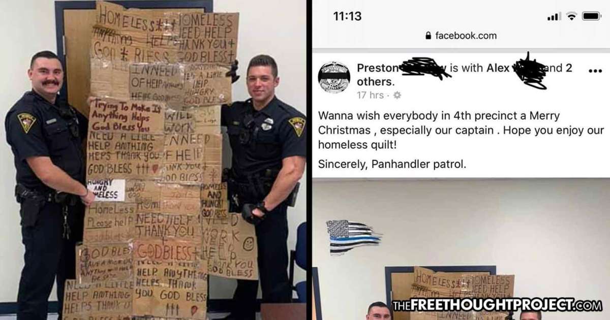 Cops Proudly Brag About Terrorizing the Poor During Christmas with ...