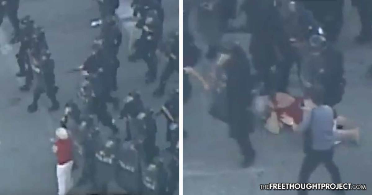 WATCH: Elderly Woman Trampled by Riot Police During Protests, Charged ...