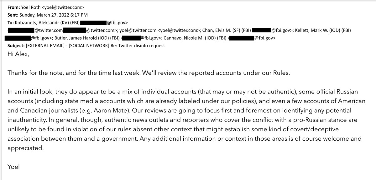 Leaks Reveal FBI Helps Ukraine Censor And Spy On Twitter Users - The ...